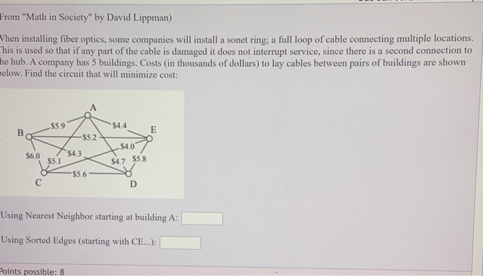 Solved From "Math in Society" by David Lippman) When | Chegg.com