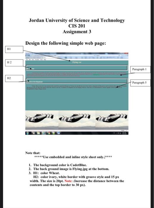 Solved Jordan University of Science and Technology CIS 201 | Chegg.com