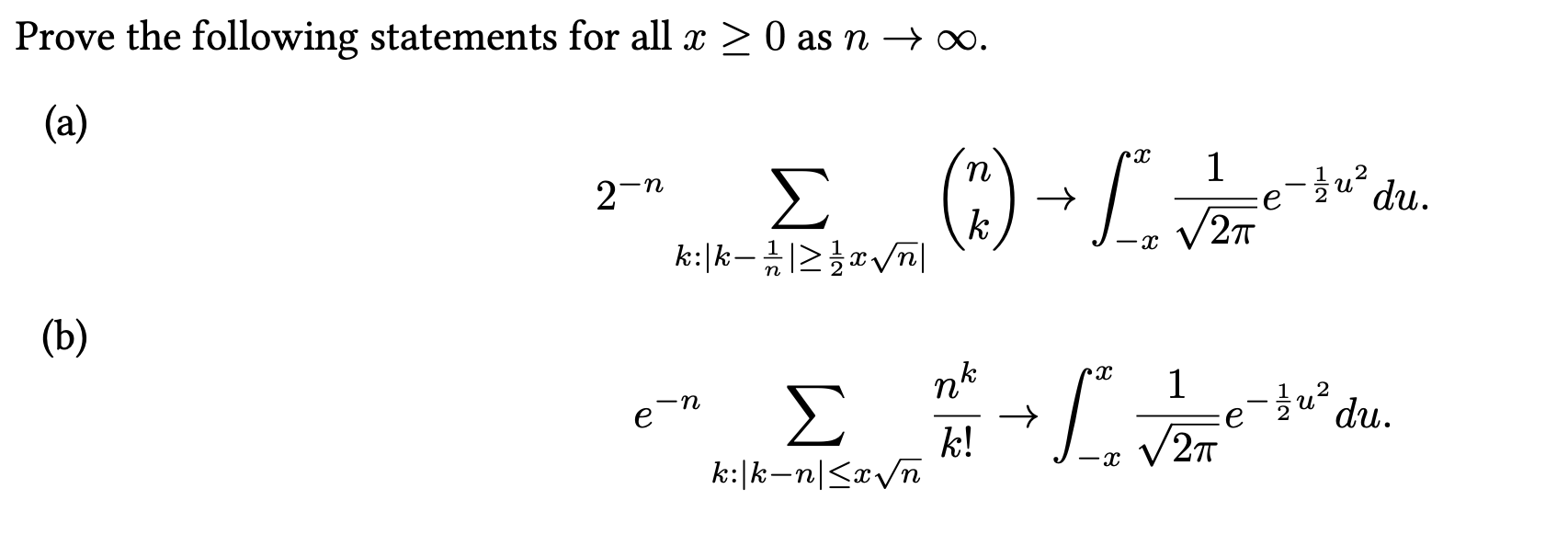 Solved Prove the following statements for all x≥0 ﻿as | Chegg.com