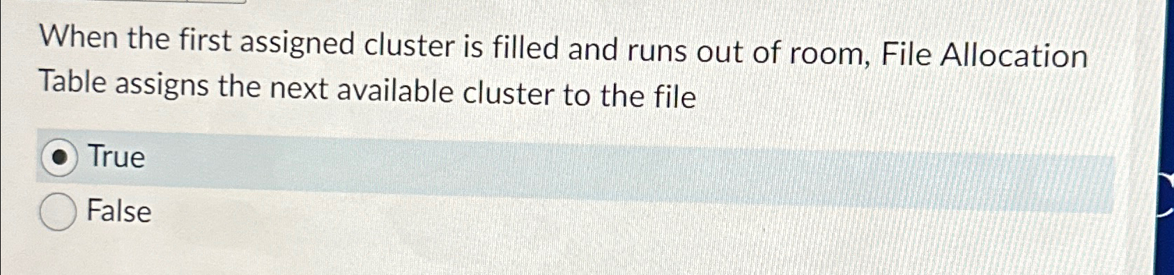 Solved When the first assigned cluster is filled and runs | Chegg.com