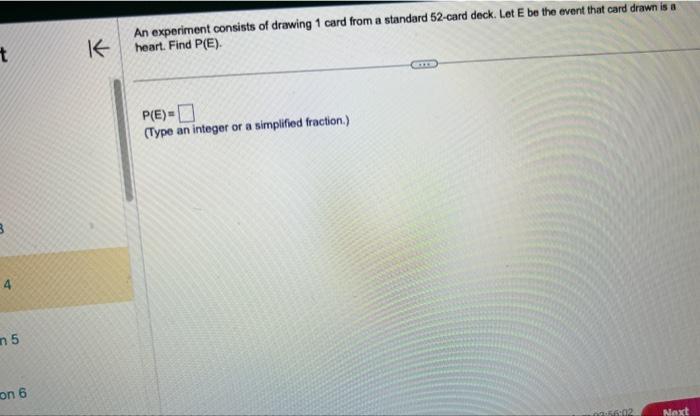 Solved An experiment consists of drawing 1 card from a | Chegg.com