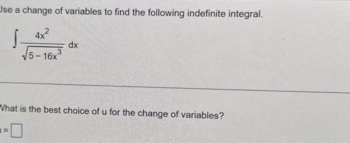 Solved Use a change of variables to find the following | Chegg.com
