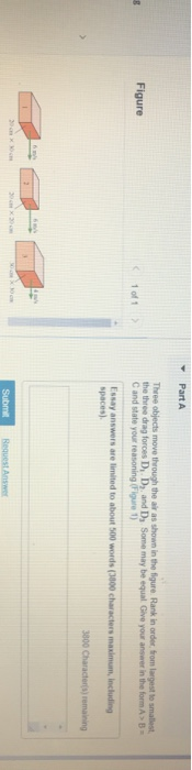 Solved Part A Figure Three objects move through the air as | Chegg.com