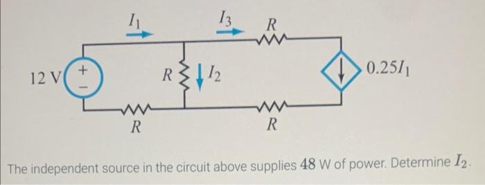 Solved The independent source in the circuit above supplies | Chegg.com