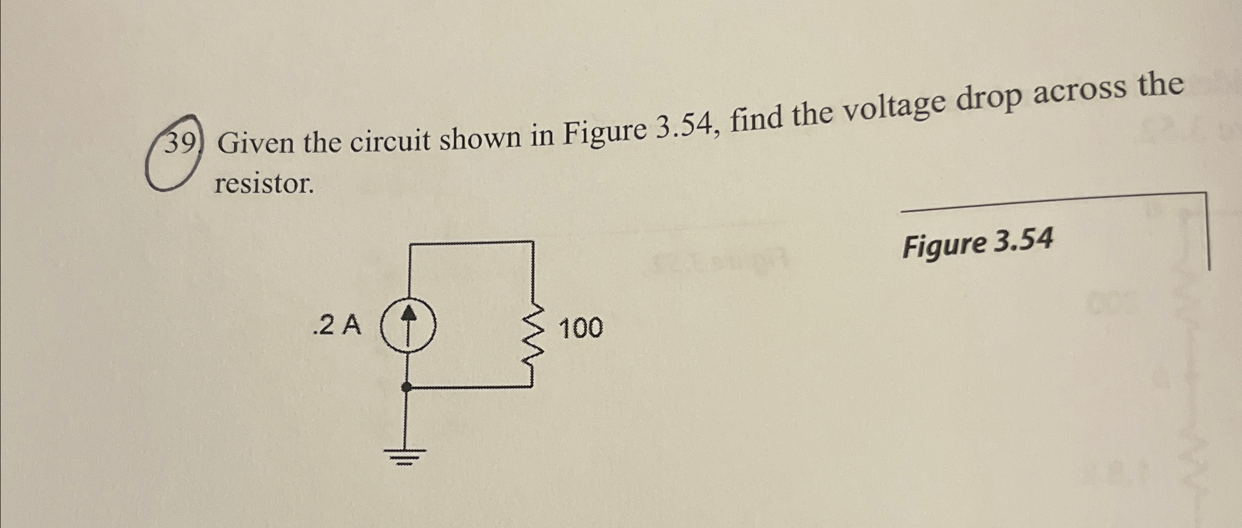 Solved Given the circuit shown in Figure 3.54, ﻿find the | Chegg.com