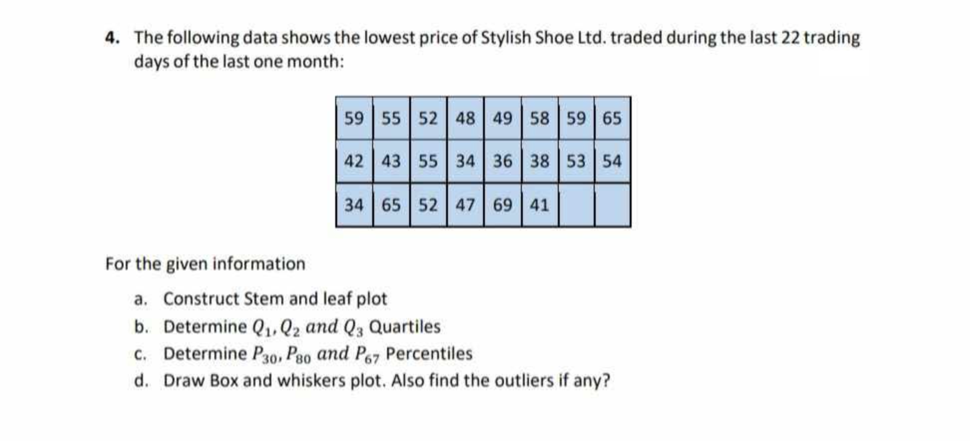 Solved Solve this questionSubject: Statistics and | Chegg.com
