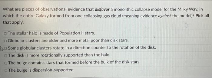 Solved What are pieces of observational evidence that | Chegg.com