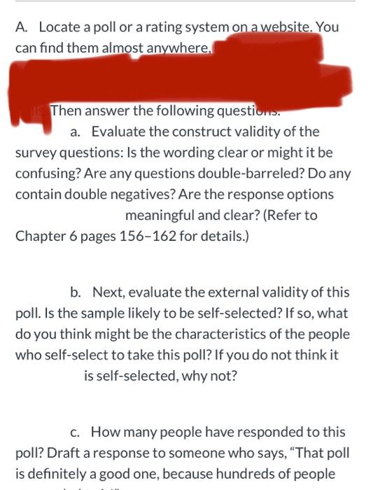 Solved Please Locate a poll online!! then cite the poll. | Chegg.com
