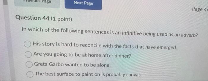 Solved Which of the following sentences contains a | Chegg.com