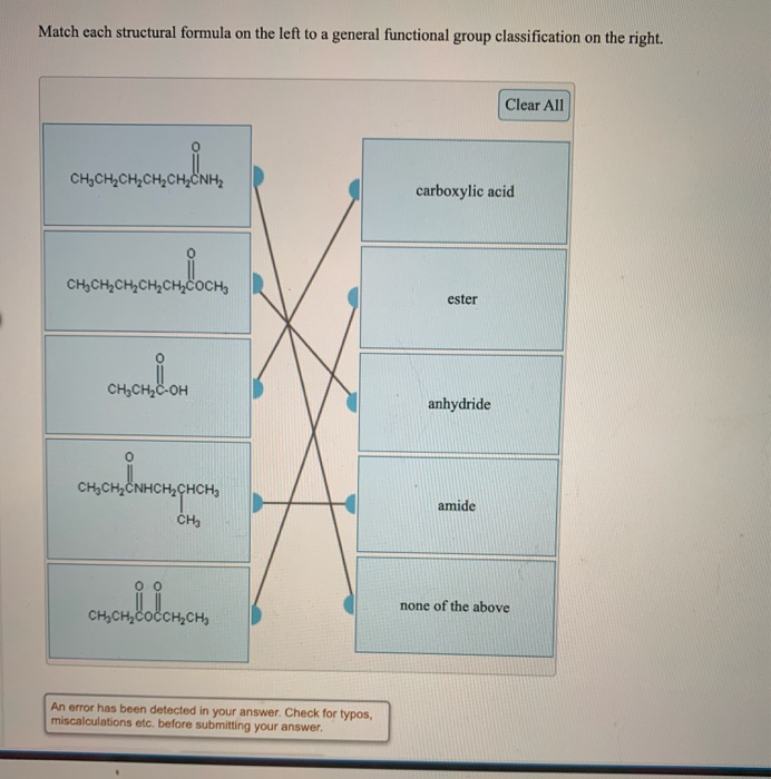 Solved Match each structural formula on the left to a | Chegg.com