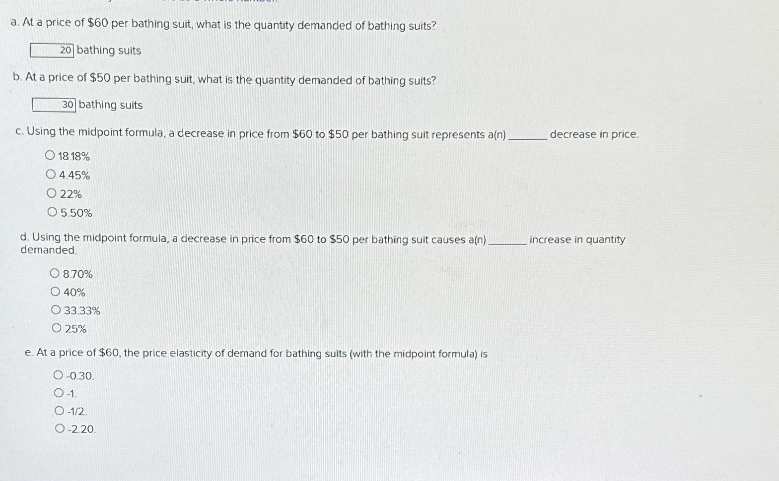 Solved Generally, we calculate elasticity as thepercentage | Chegg.com