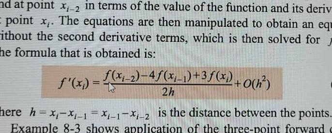 Solved derive the three-point backward difference equation | Chegg.com