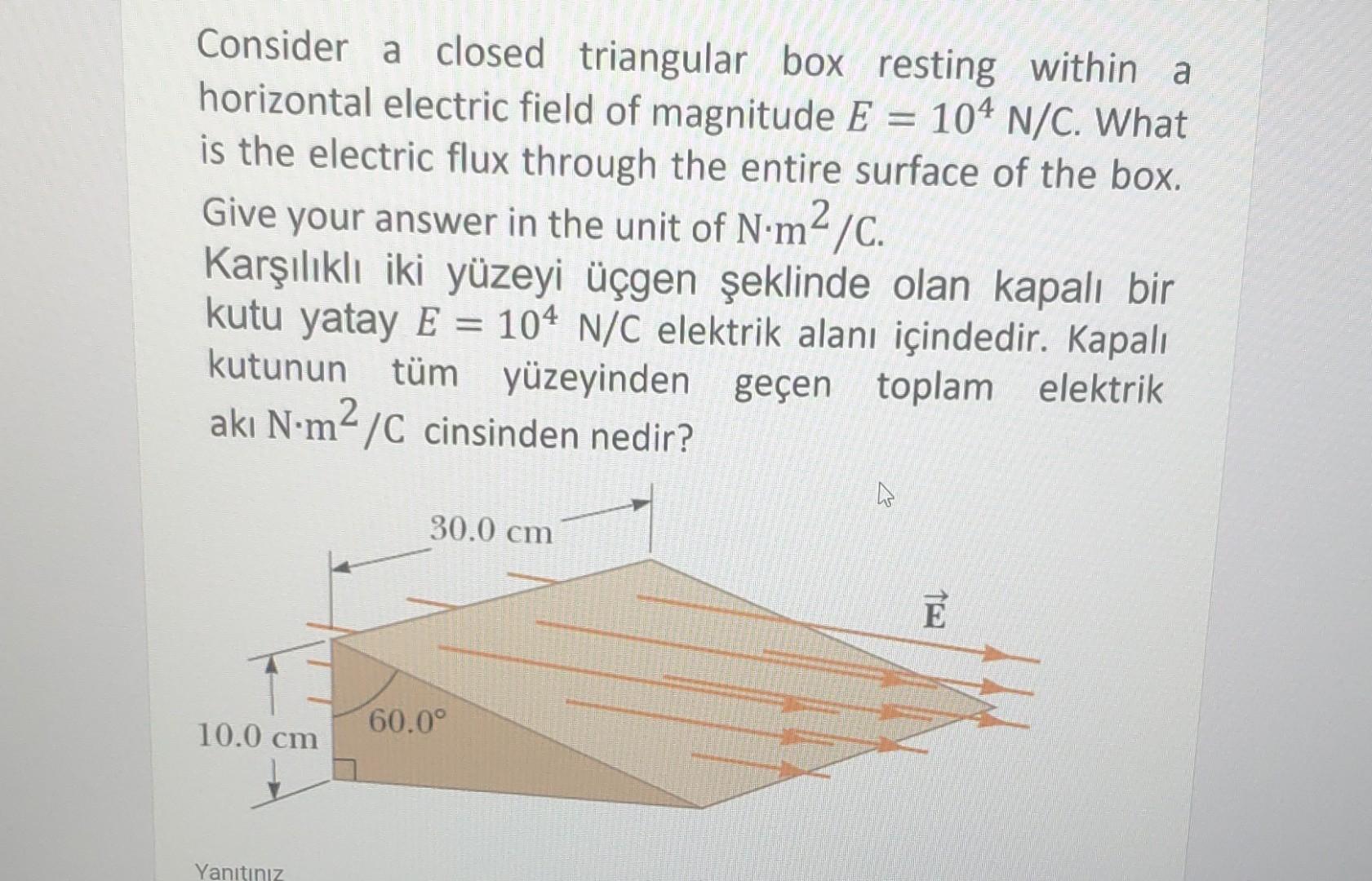 Solved Consider a closed triangular box resting within a | Chegg.com