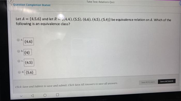 Solved Let A={4,5,6} and let | Chegg.com