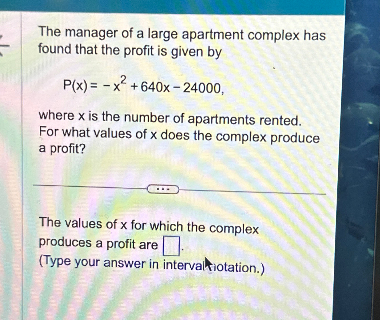 Solved The manager of a large apartment complex has found | Chegg.com