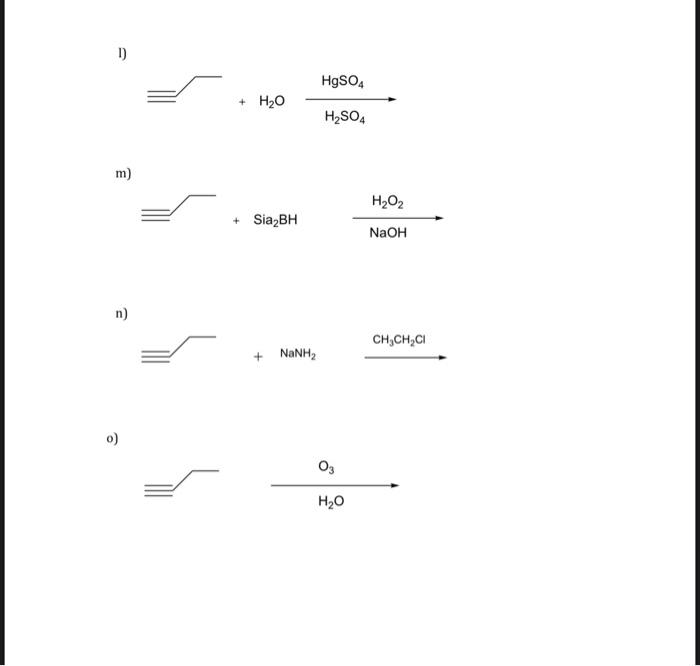 Solved 2. For the following reactions, provide the | Chegg.com