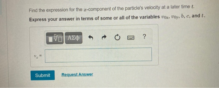 Solved A particle moving in the xy-plane has velocity vo = | Chegg.com