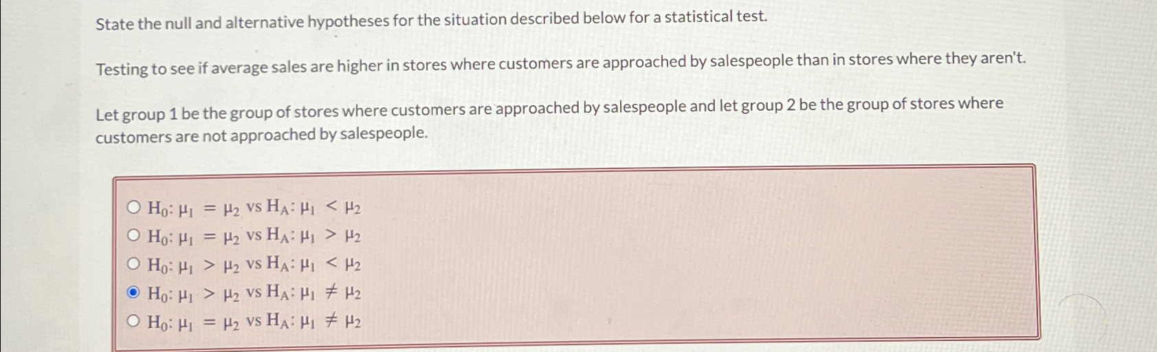 Solved State the null and alternative hypotheses for the | Chegg.com