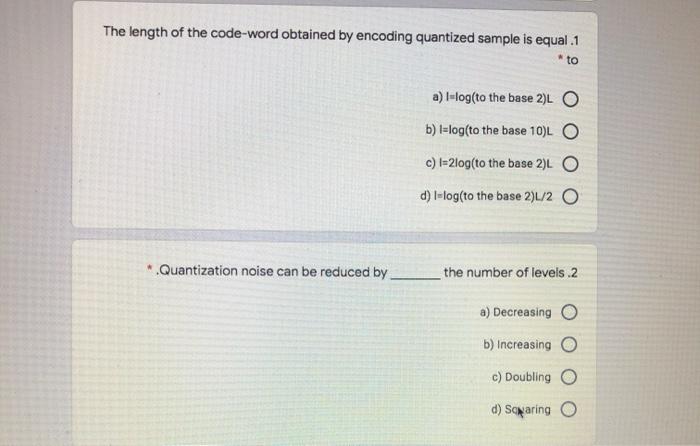 Solved The length of the code word obtained by encoding | Chegg.com