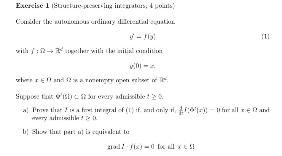 Solved Exercise 1 Structure Preserving Integrators 4