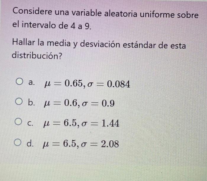 Solved Consider a uniform random variable onThe range from 4 | Chegg.com