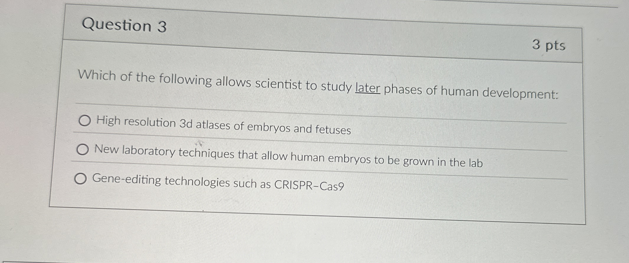 Solved Question 33 ﻿ptsWhich of the following allows | Chegg.com