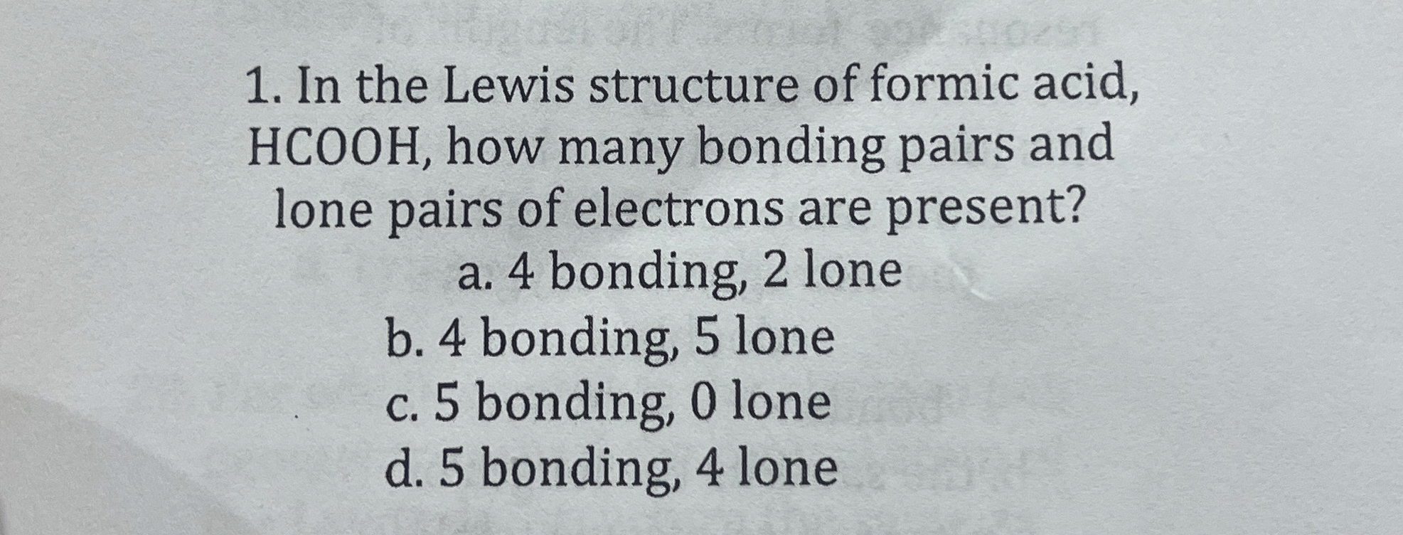 Solved In the Lewis structure of formic acid,HCOOH , ﻿how | Chegg.com