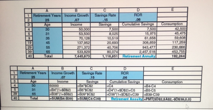 Solved With no taxes or inflation (Spreadsheet 21.1), what | Chegg.com