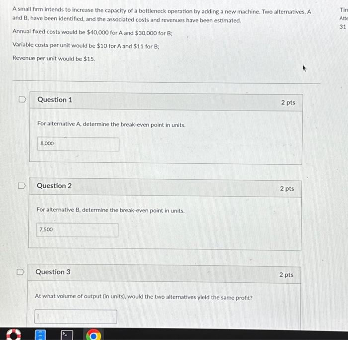 Solved A small firm intends to increase the capacity of a | Chegg.com