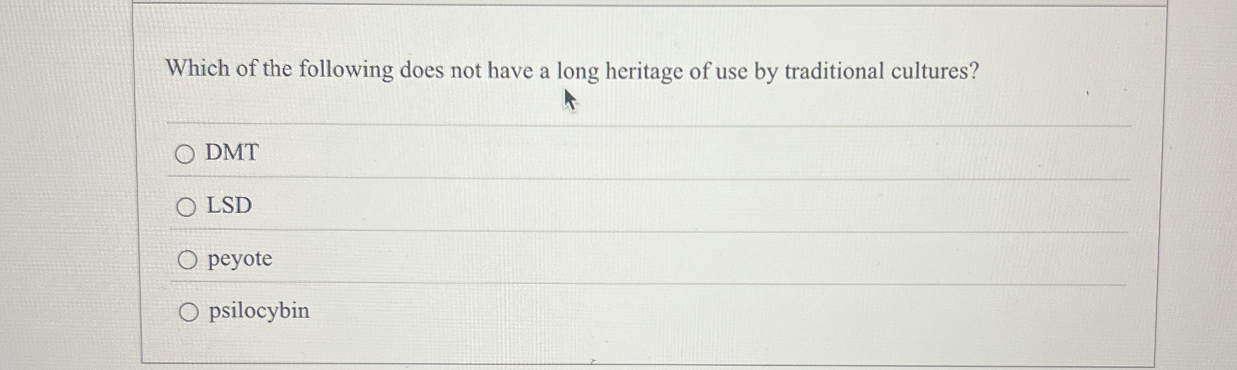 Solved Which of the following does not have a long heritage | Chegg.com