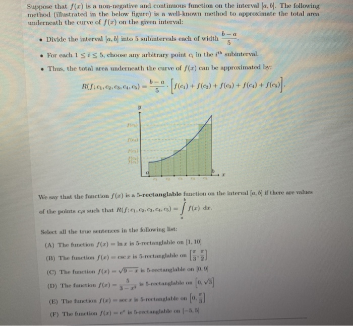 Solved b-a Suppose that f(x) is a non-negative and | Chegg.com