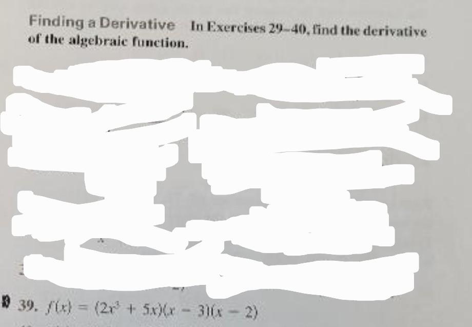 Solved Finding a Derivative In Exercises 29-40, find the | Chegg.com