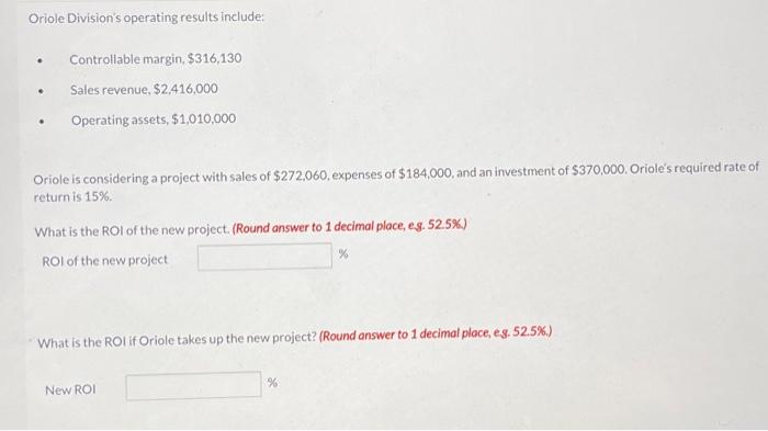 Solved Controllable Margin 316 130 Sales Revenue