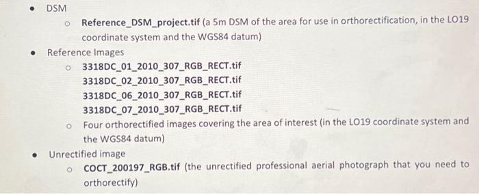 Solved Reference_DSM_project.tif (a 5m DSM of the area for | Chegg.com