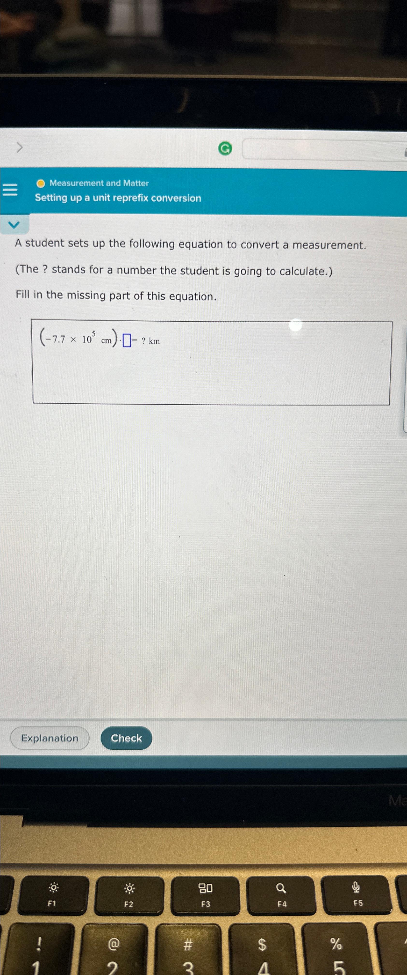 Solved Measurement and MatterSetting up a unit reprefix | Chegg.com