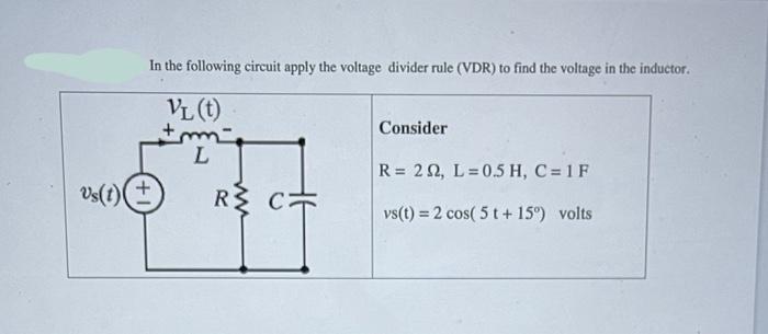 Solved In the following circuit apply the current divider | Chegg.com