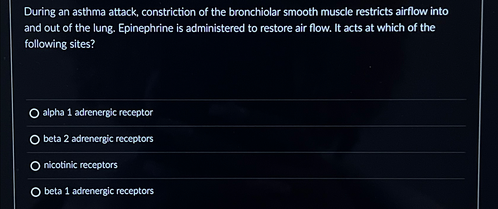 Solved During an asthma attack, constriction of the | Chegg.com