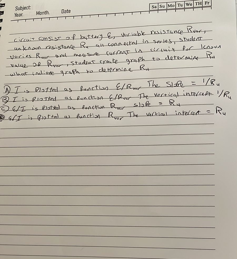 Solved circuit consist of battery &, ﻿variable resistance | Chegg.com