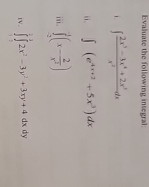 Solved Evaluate the following | Chegg.com