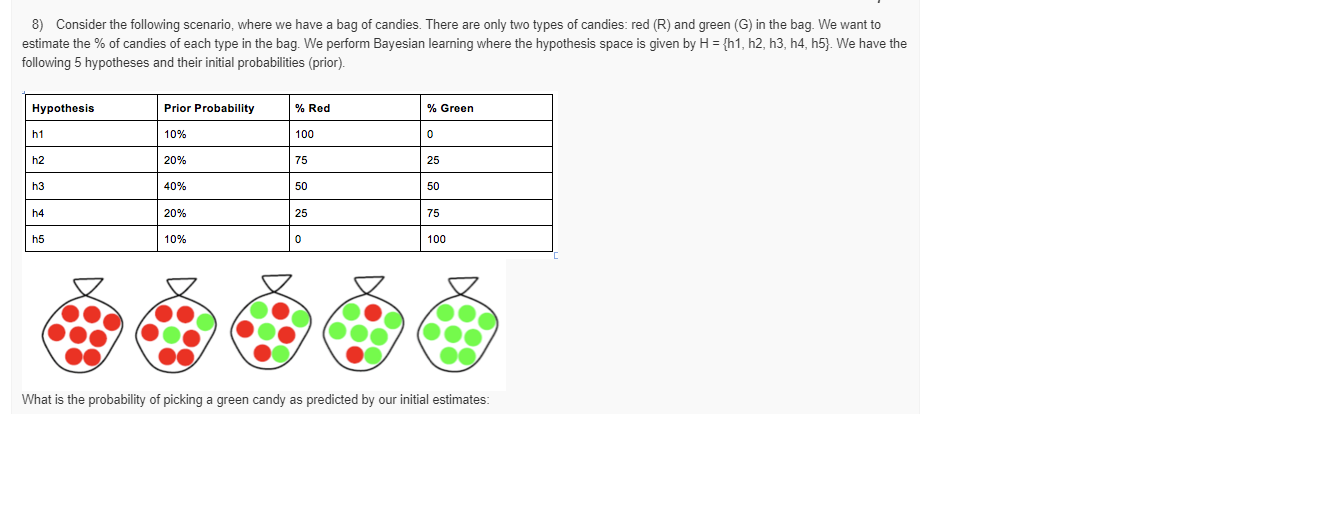 Solved Consider the following scenario, where we have a bag | Chegg.com