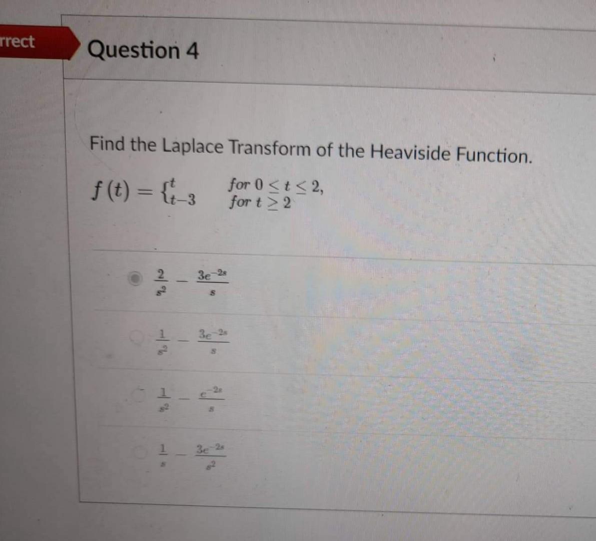 Solved Find the Laplace Transform of the Heaviside Function. | Chegg.com