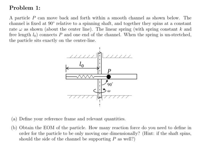 Solved A particle P can move back and forth within a smooth | Chegg.com