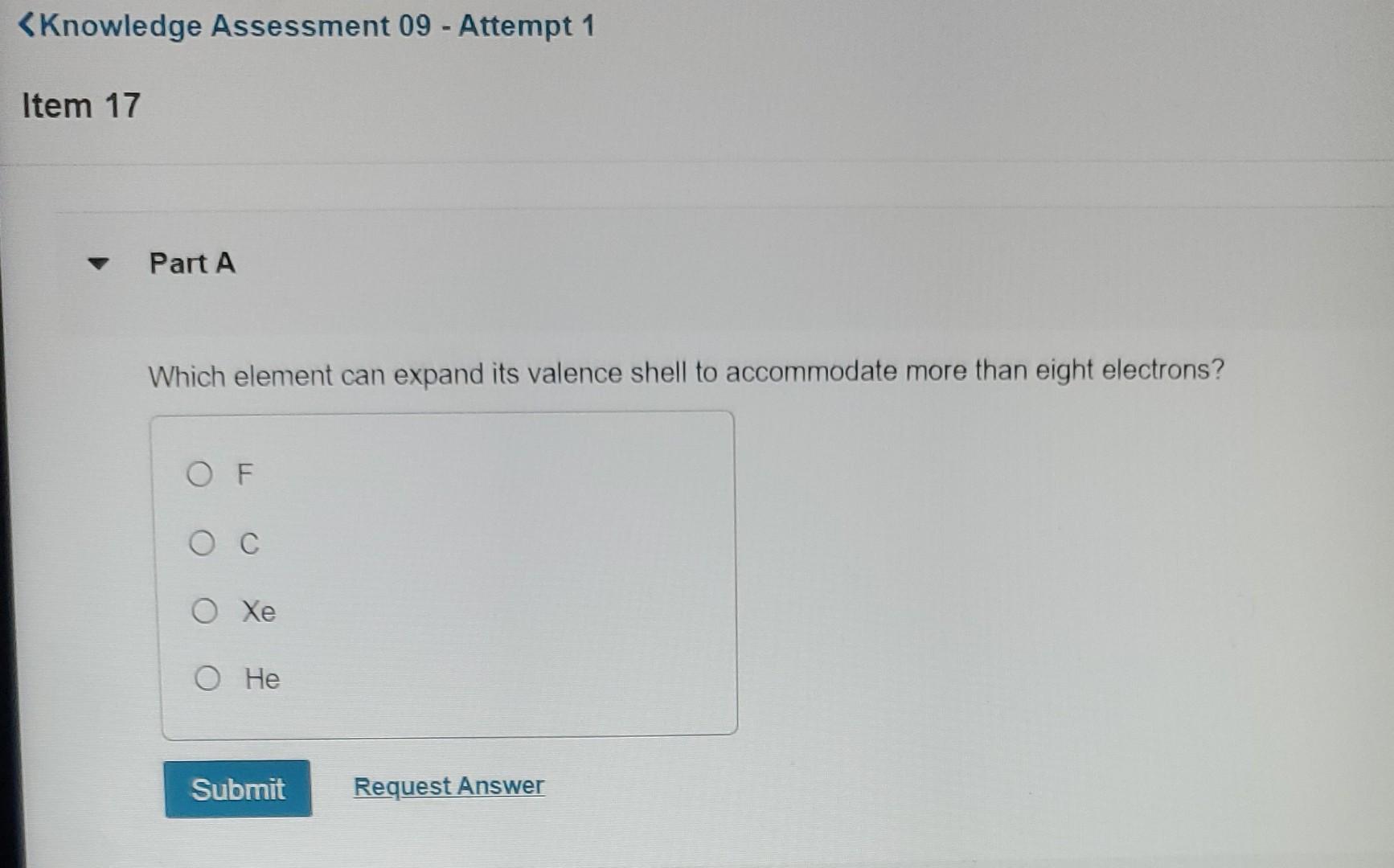 Solved Which element can expand its valence shell to | Chegg.com