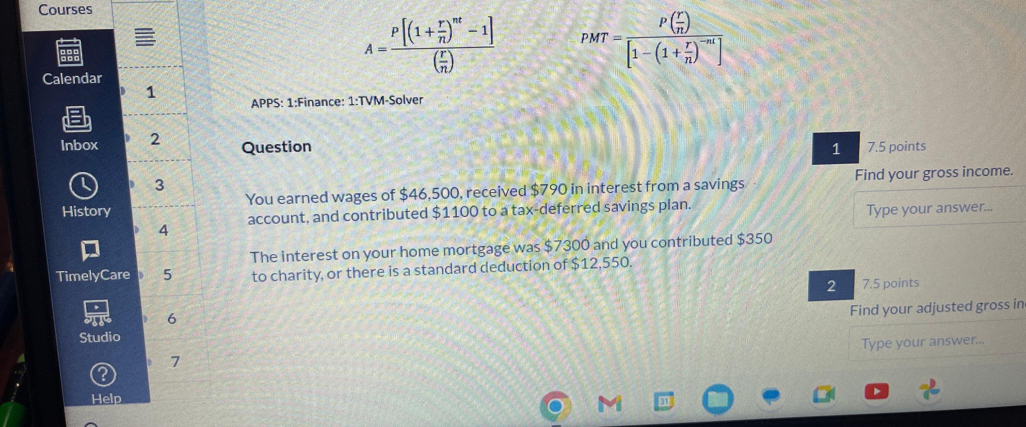 Solved A=p[(1+rn)nt-1](rn),PMT=P(rn)[1-(1+rn)-nt]APPS: | Chegg.com