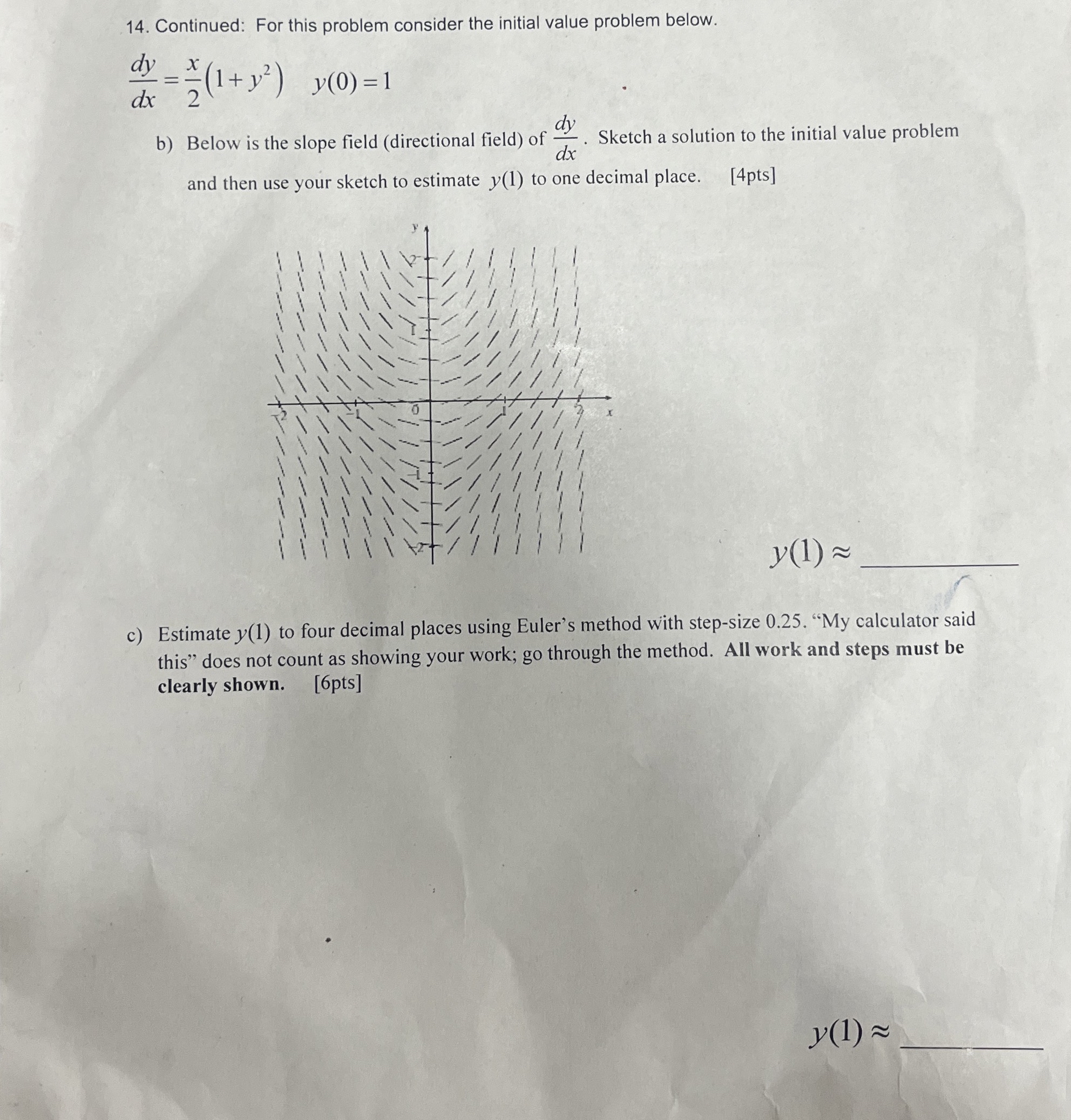 Continued: For this problem consider the initial | Chegg.com