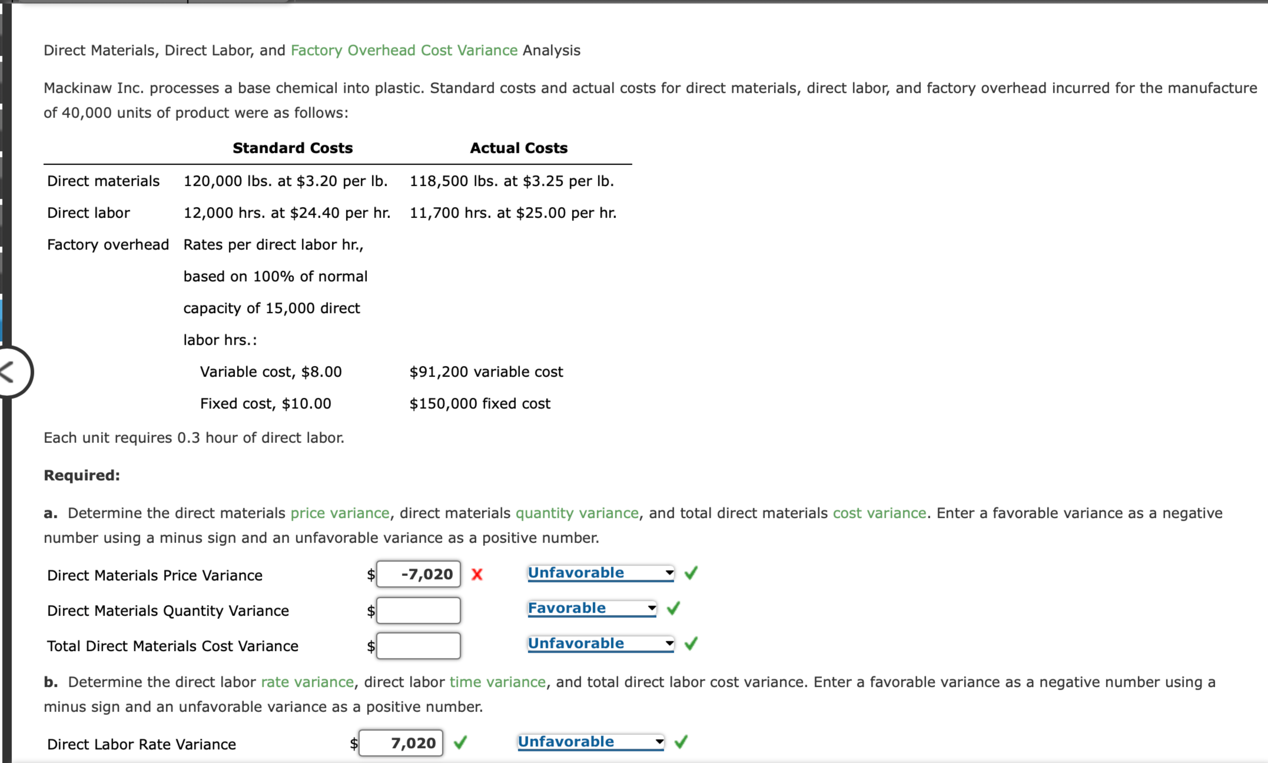 Solved Direct Materials Price VarianceDirect Materials | Chegg.com