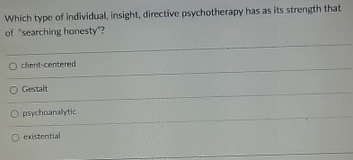 Solved Which type of individual, insight, directive | Chegg.com