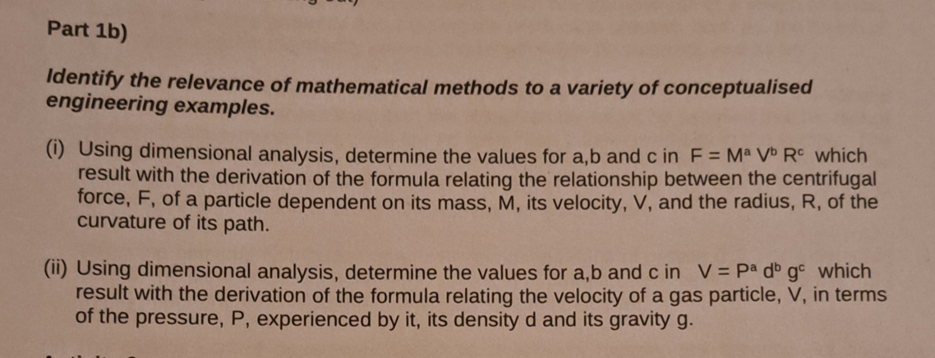 Solved Part 1b)Identify the relevance of mathematical | Chegg.com