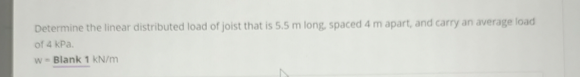 Solved Determine the linear distributed load of joist that | Chegg.com