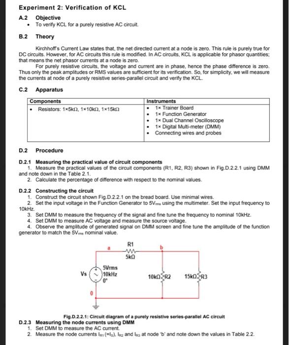 this is chart from the lab report verification of kvl | Chegg.com